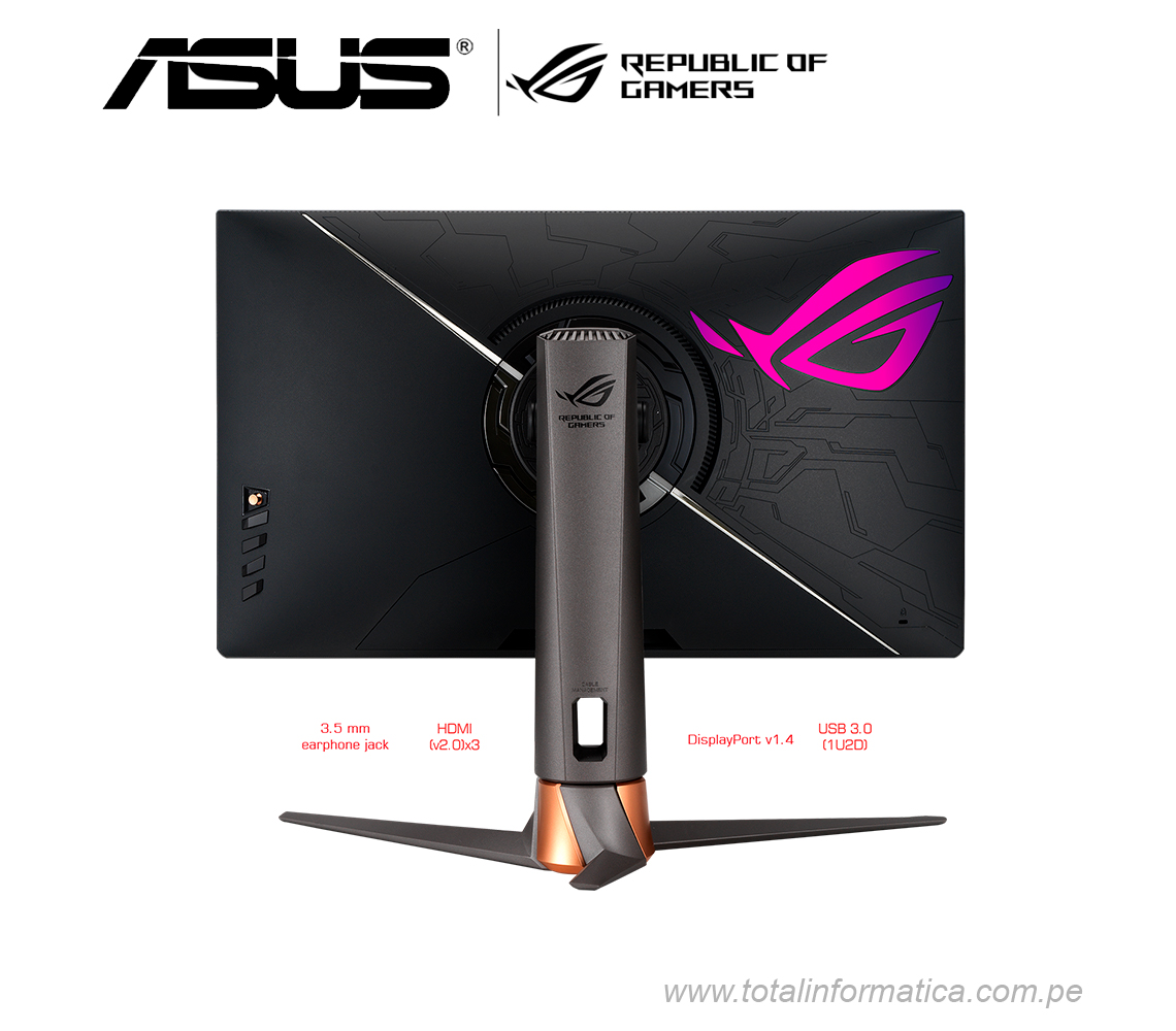 MONITOR GAMING ASUS ROG SWIFT PG279QM 2K 27” QHD, 240HZ, 1MS