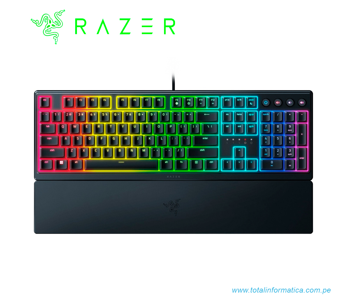 TECLADO RAZER ORNATA V3 X, MEMBRANA, CHROMA RGB, NEGRO(RZ03-04471100-R311)