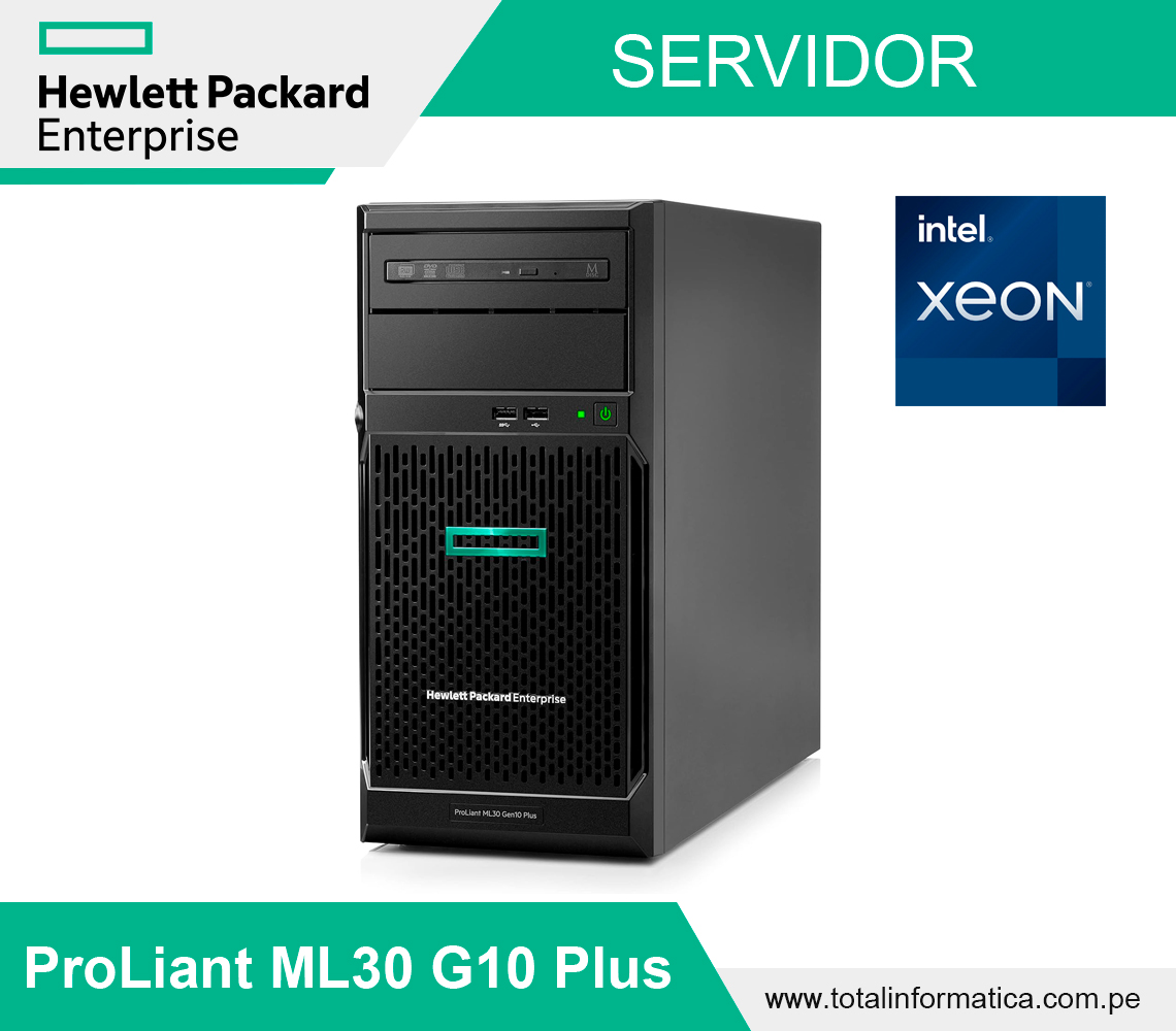 HEWLETT PACKARD SERVIDOR HPE PROLIANT ML30 G10 PLUS, XEON E-2314 2.8GHZ ...