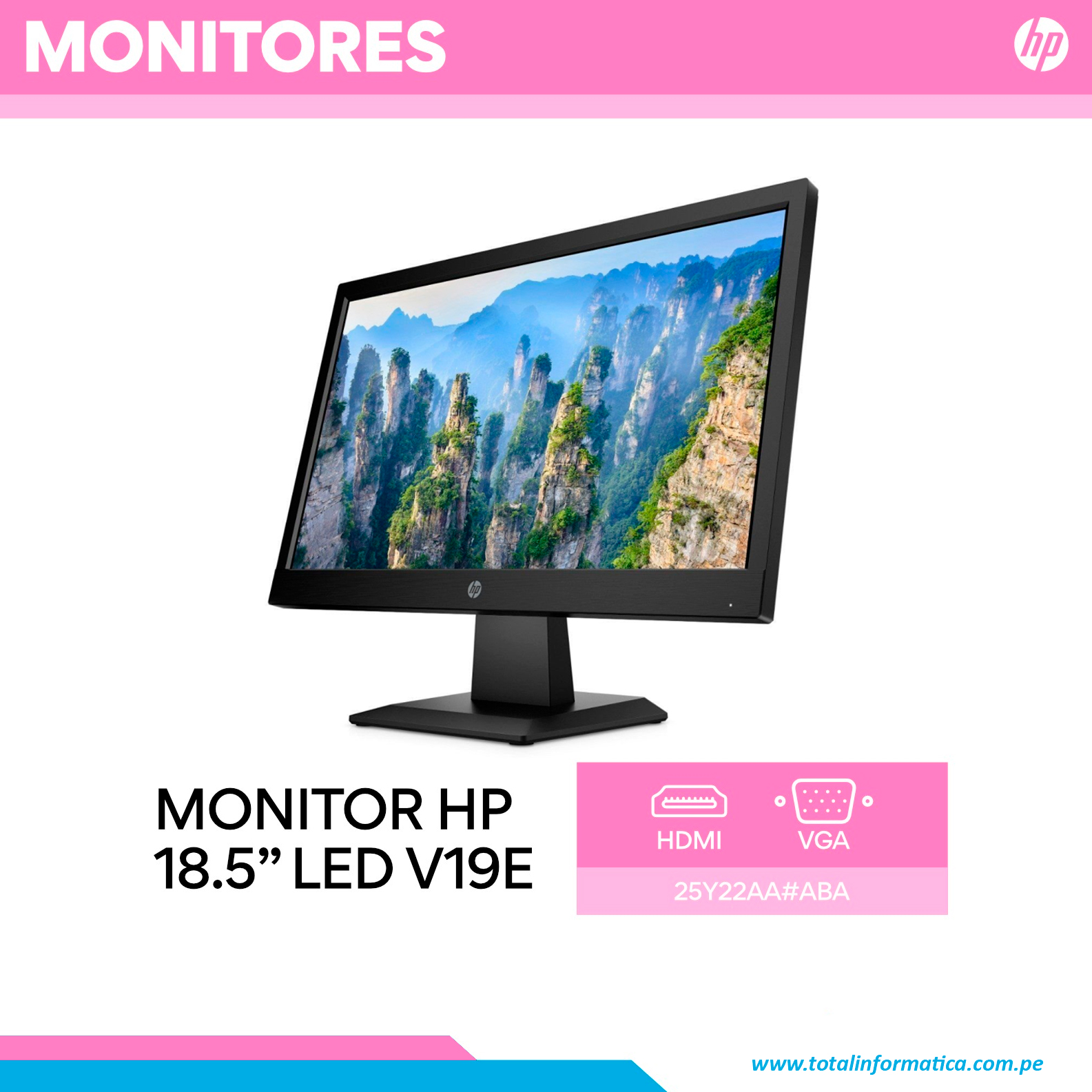 MONITOR HP V19E DE 18.5" 25Y22AA