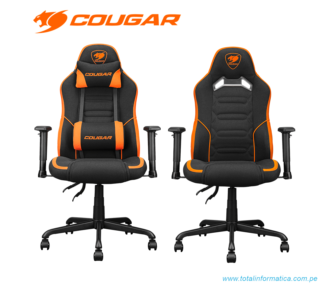 SILLÓN GAMER FUSION SF: ERGONÓMICO, SOPORTA HASTA 120KG, NARANJA/NEGRO ...
