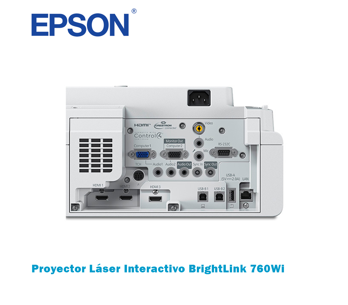 PROYECTOR EPSON LASER BRIGHTLINK 760WI, 4100 LUMENES