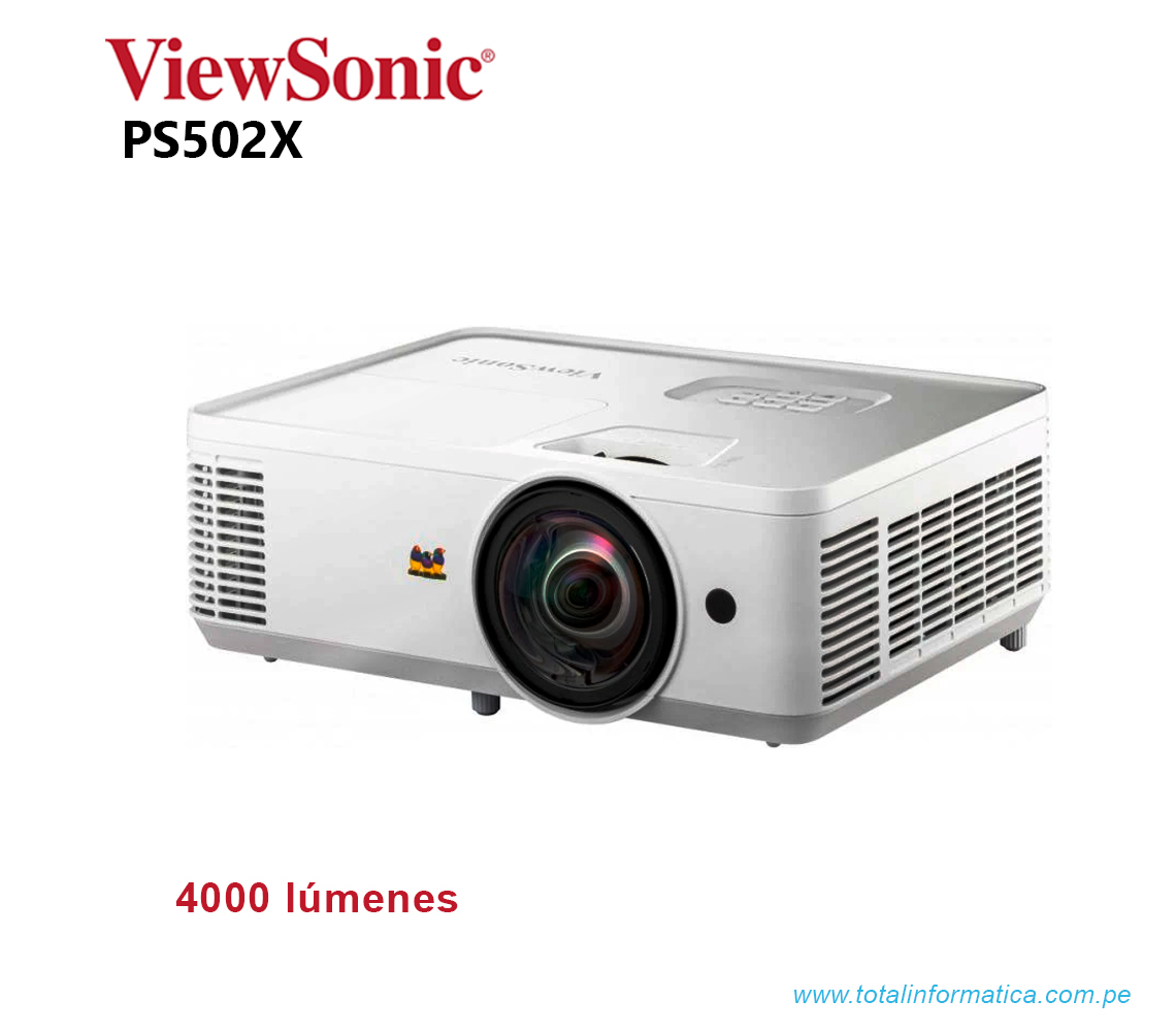 PROYECTOR DLP VIEWSONIC PS502X, 4000 LUMENES, XGA, 1024x768, VGA