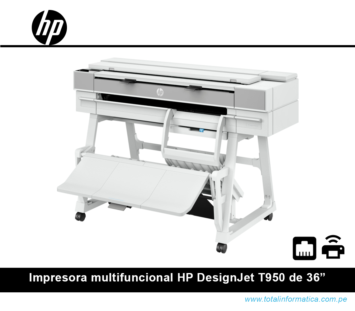 IMPRESORA MULTIFUNCIONAL PLOTTER HP DESIGNJET T950 DE 36", 2Y9H3A, A4-A0