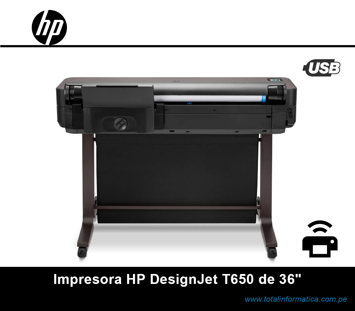 IMPRESORA PLOTTER HP DESIGNJET T650 DE 36", 5HB10A, A3-A0