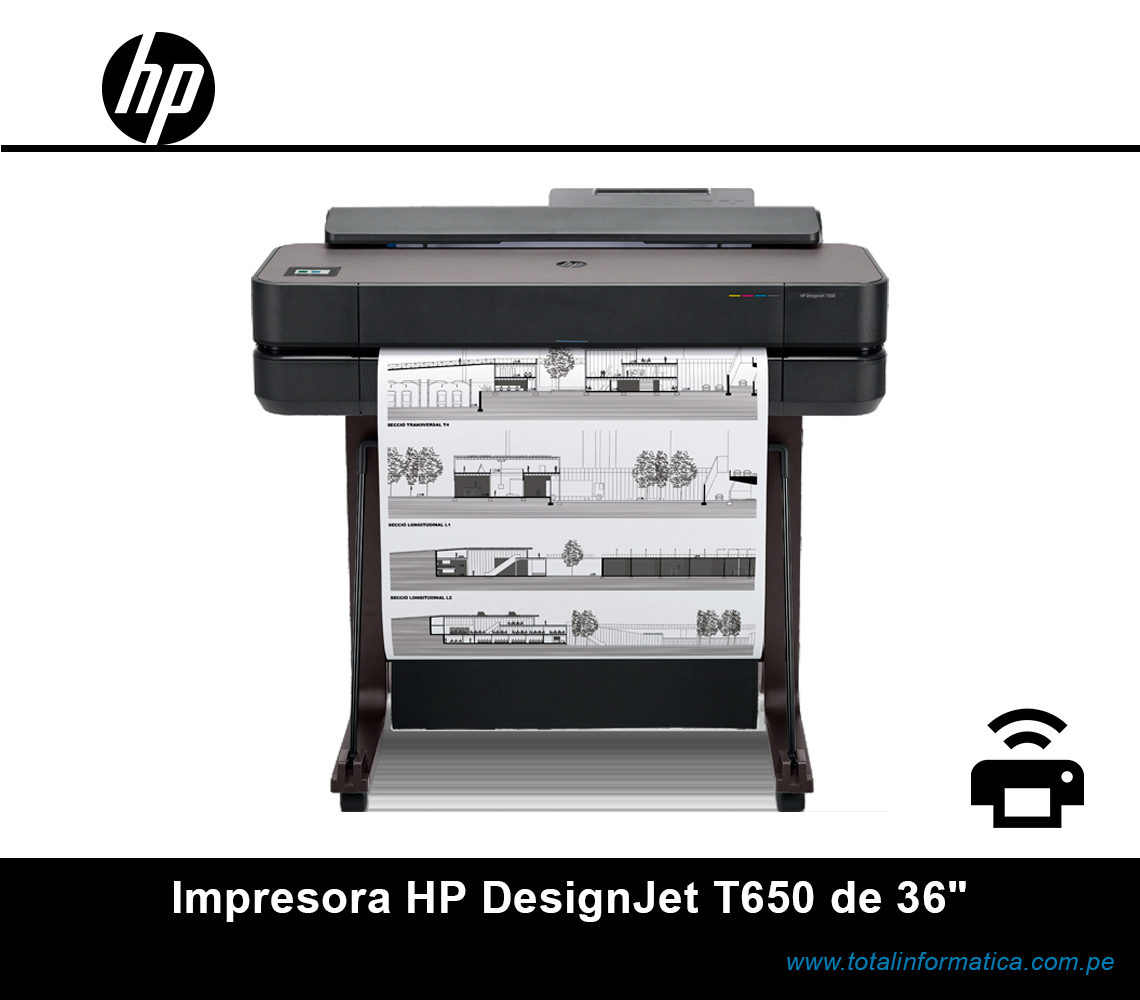 IMPRESORA PLOTTER HP DESIGNJET T650 DE 36", 5HB10A, A3-A0