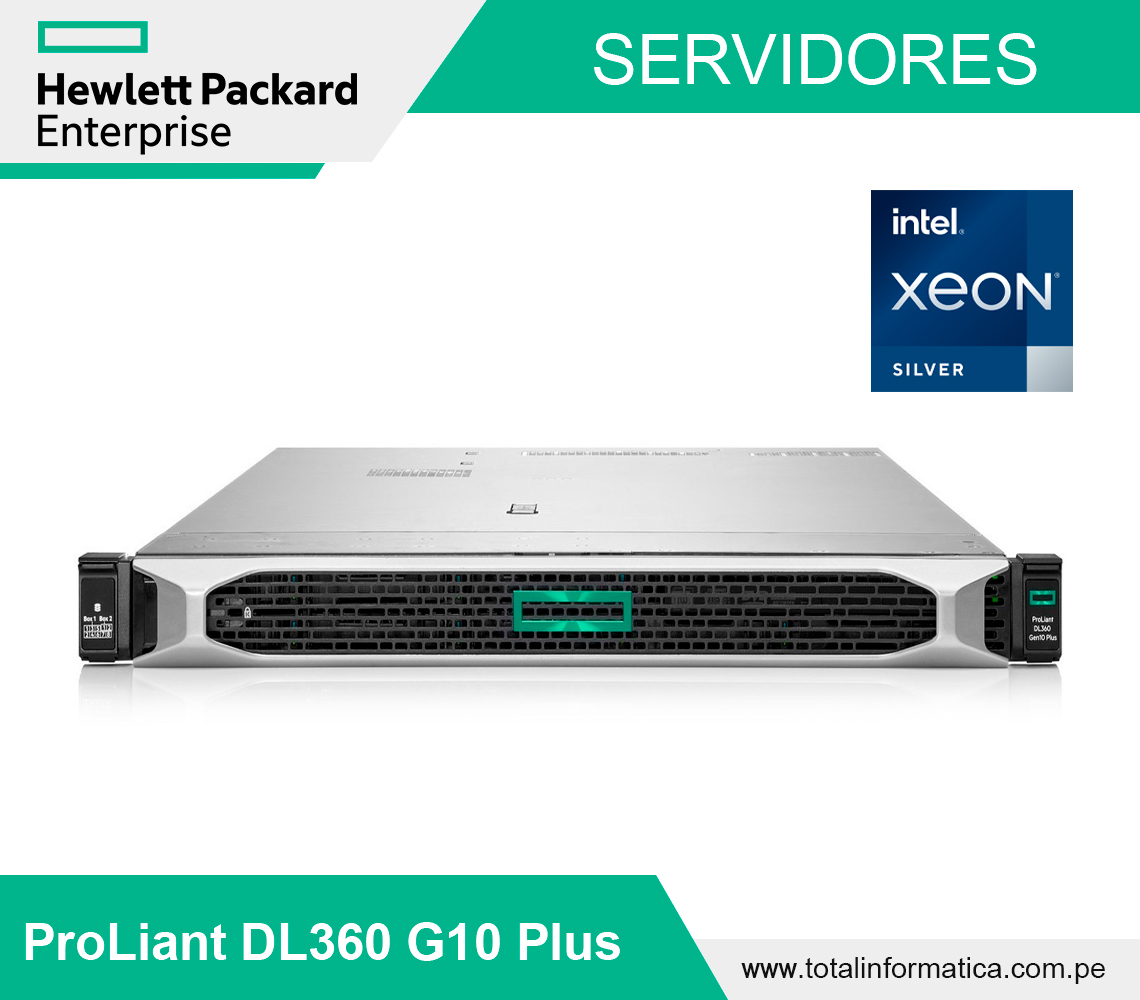 SERVIDOR HPE PROLIANT DL360 G10 PLUS, INTEL XEON SILVER 4314 2.40GHZ, 32GB RAM, 12GB/S SAS, 800W