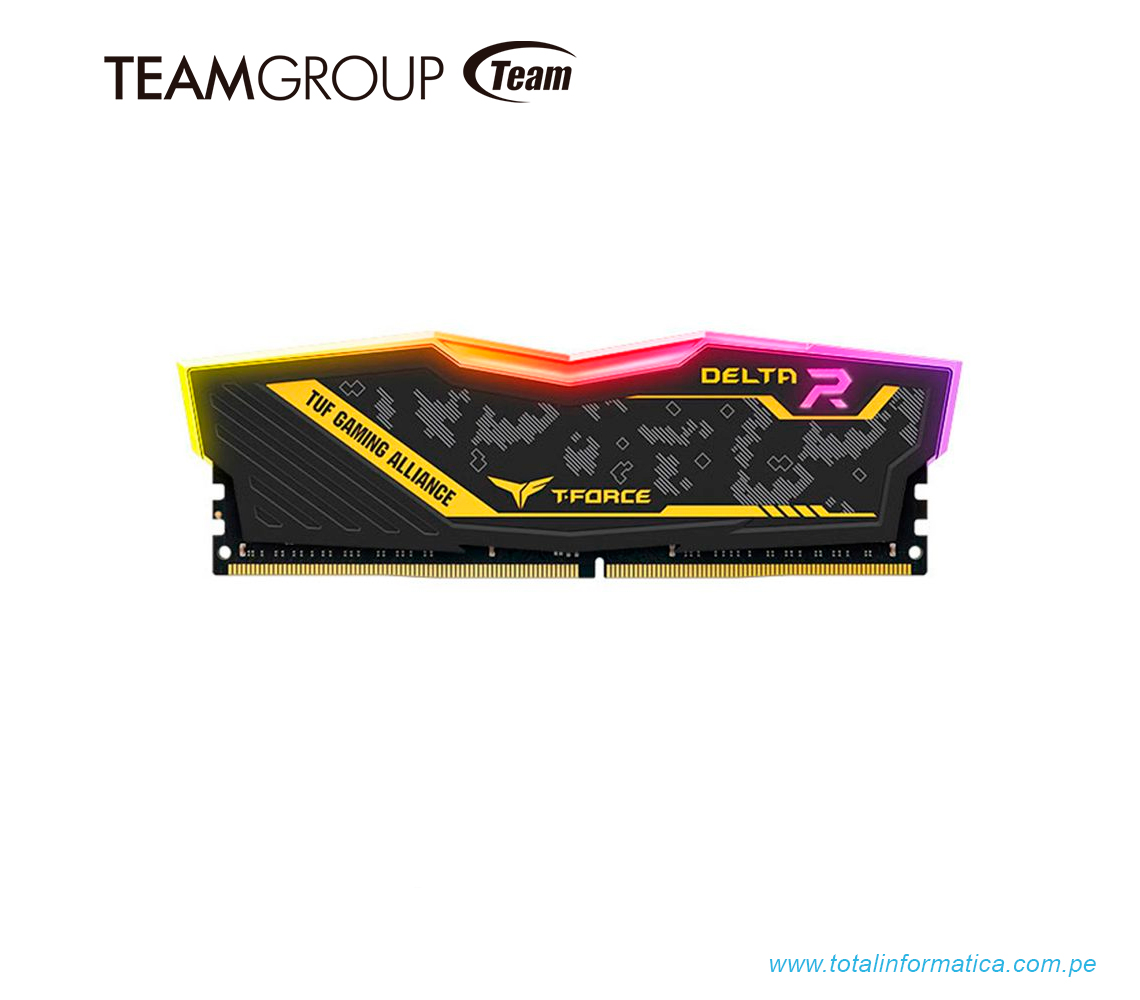 MEMORIA RAM T-FORCE 16GB DDR4 DELTA R TUF YELLOW 3200MHZ ...