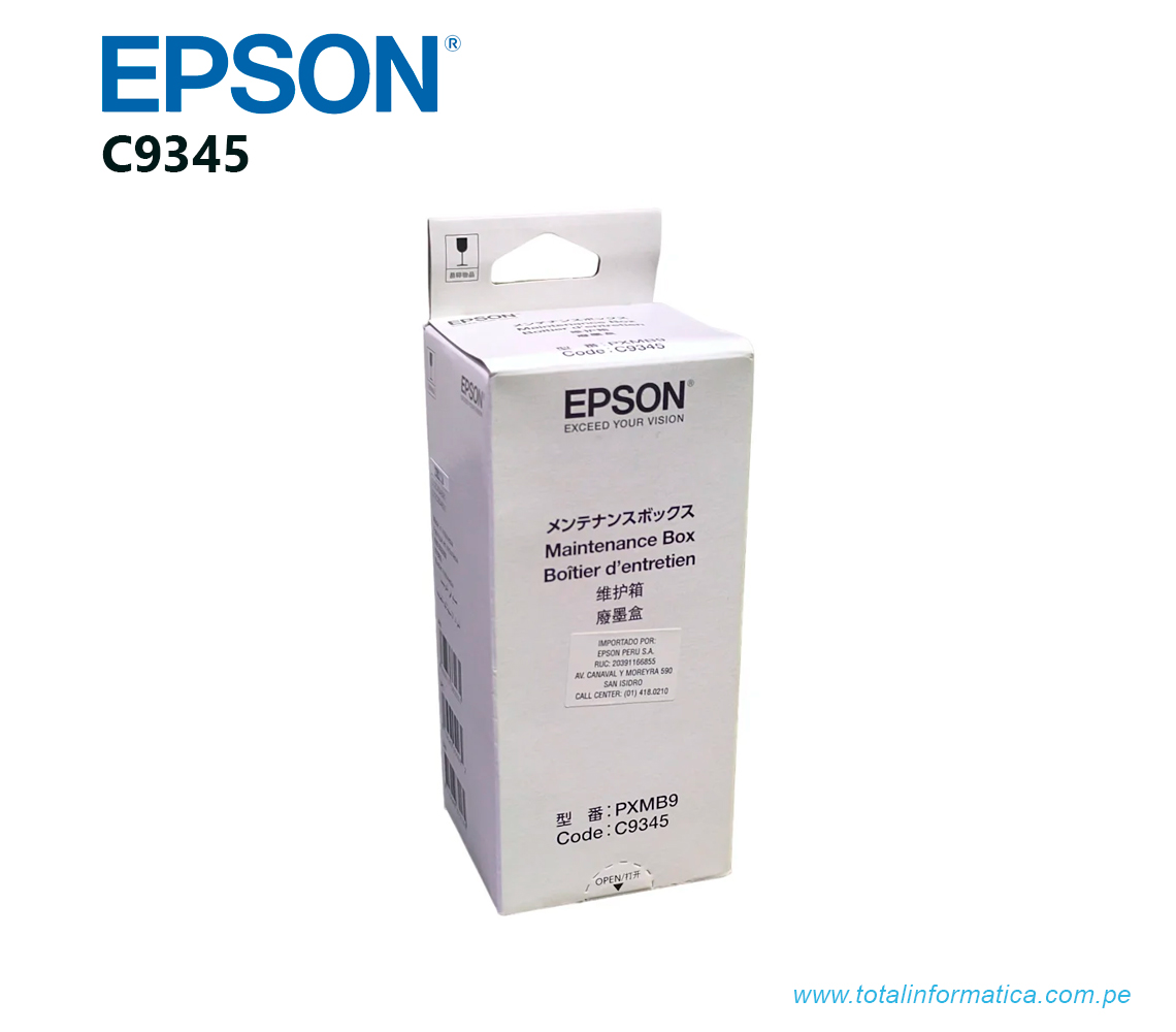 CAJA DE MANTENIMIENTO EPSON C9345, PXMB9, ECOTANK/WORKFORCE/ECOTANK PRO(C12C934591