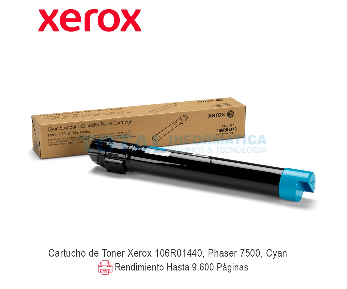 TONER XEROX ( 106R01440 ) CYAN, PHASER 7500 STAND