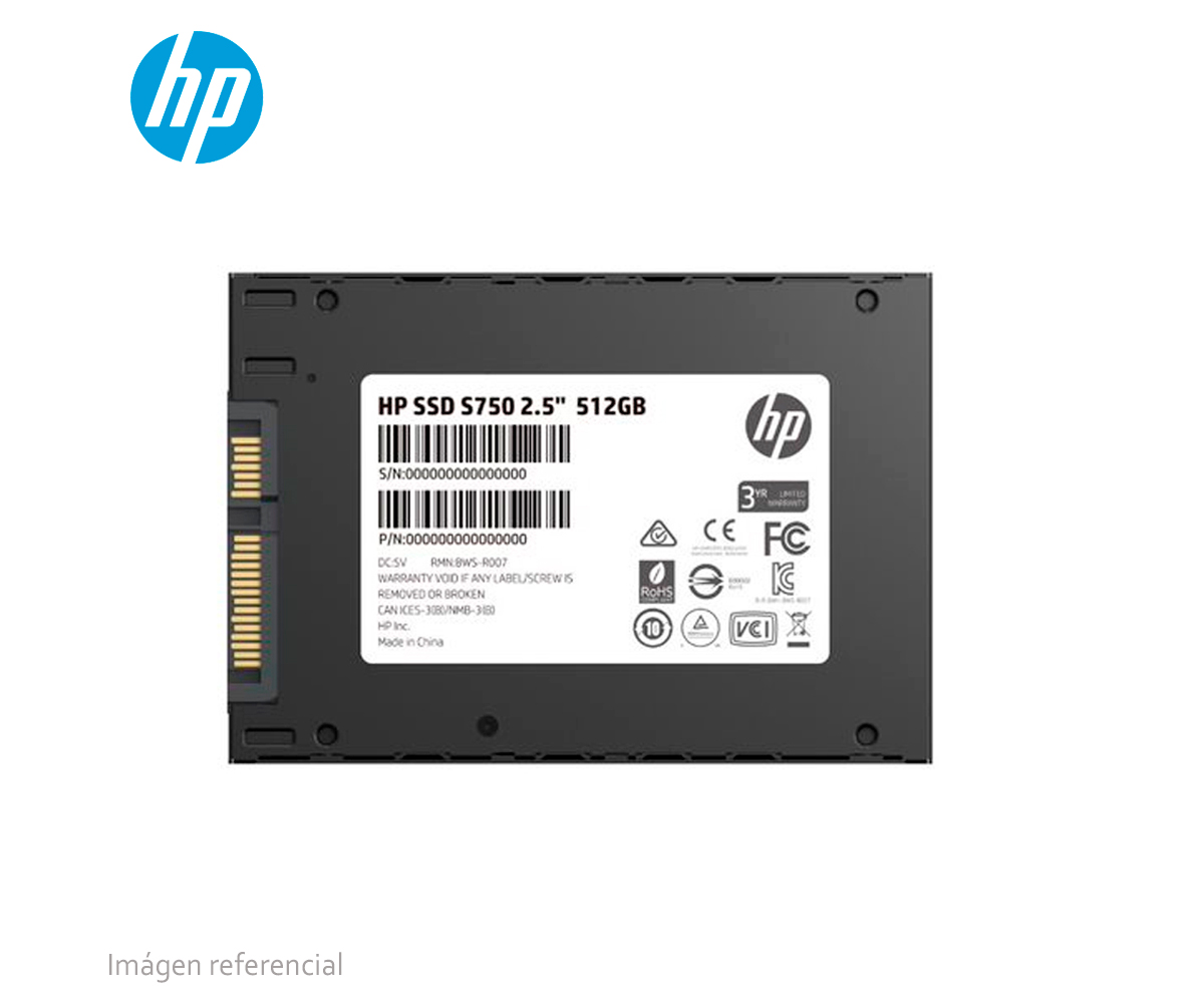 UNIDAD DE ESTADO SOLIDO HP S750 (16L53AA#ABM) 512GB, SATA III 6.0 GB/S ...