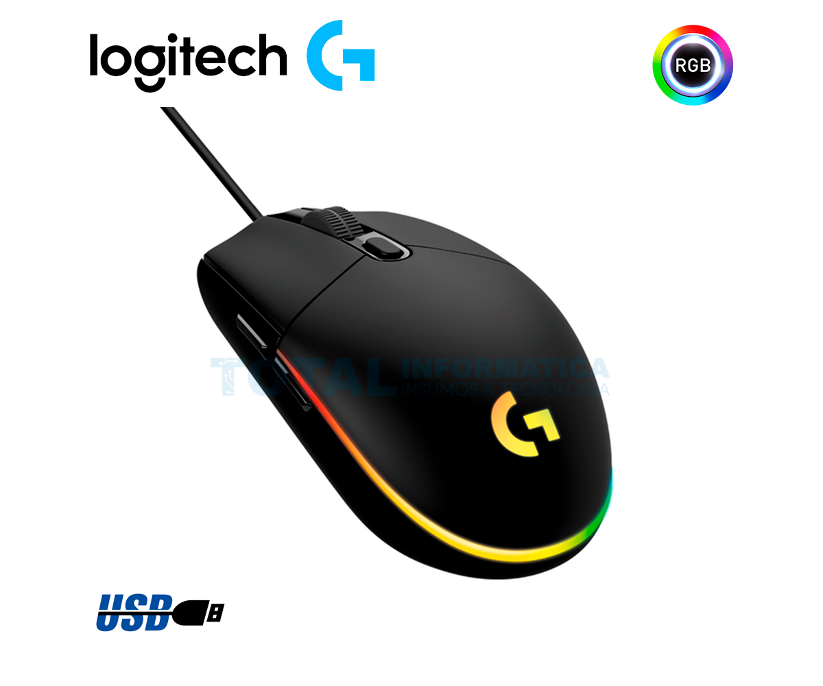 MOUSE GAMING LOGITECH G203 LIGHTSYNC ( 910-005790 ) ÓPTICO 8000 DPI RGB ...