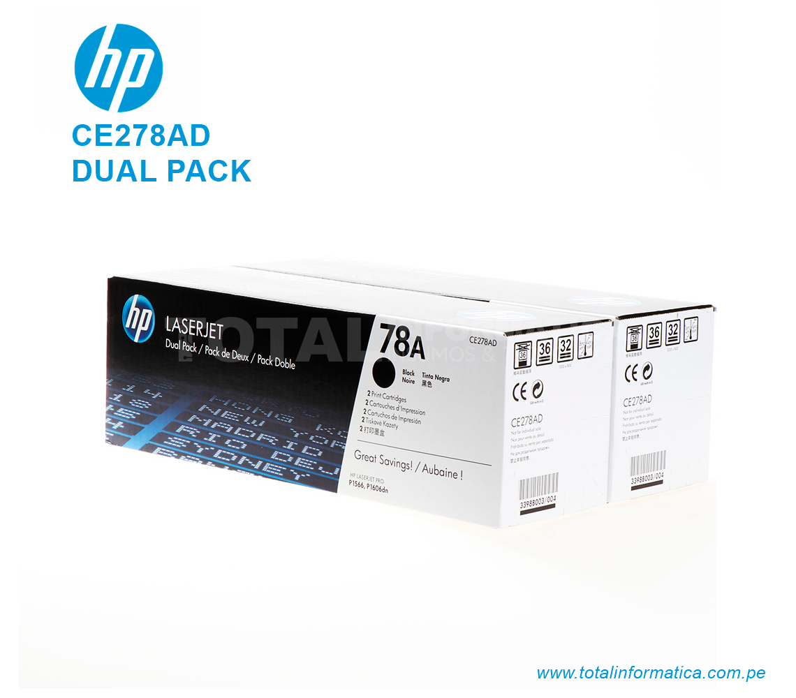 TONER HP 78A ( CE278AD ) DUAL PACK BLACK ORIGINAL, 2100 PAG