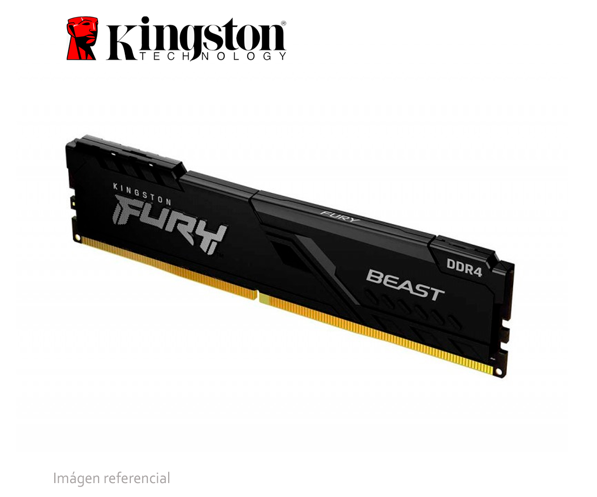 MEMORIA RAM KINGSTON FURY BEAST (KF432C16BB/8) 8GB, DDR4 3200 MHZ, CL16, XMP