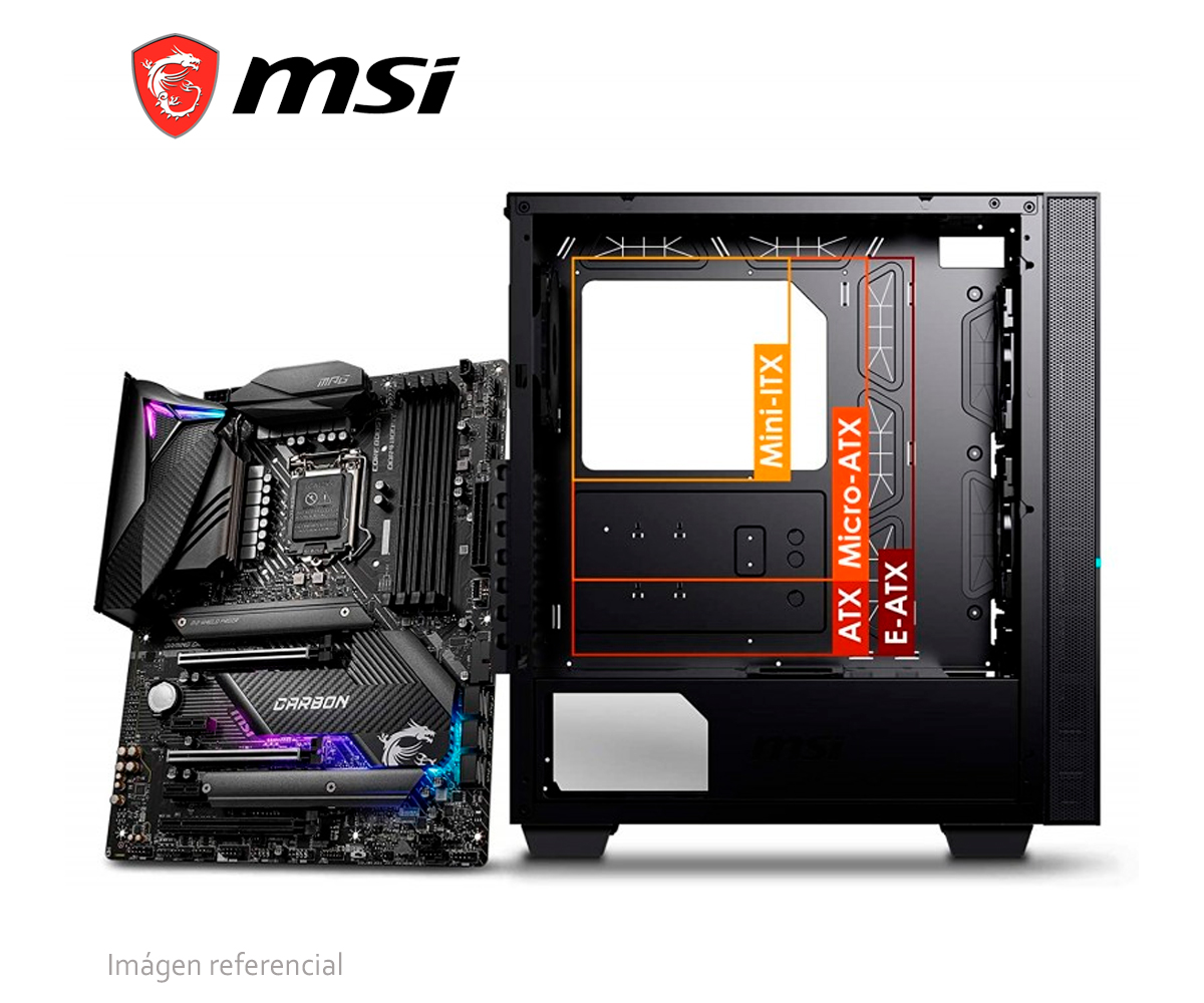 CASE MSI PREMIUM MID-TOWER PC GAMING PANEL LATERAL DE VIDRIO TEMPLADO ...