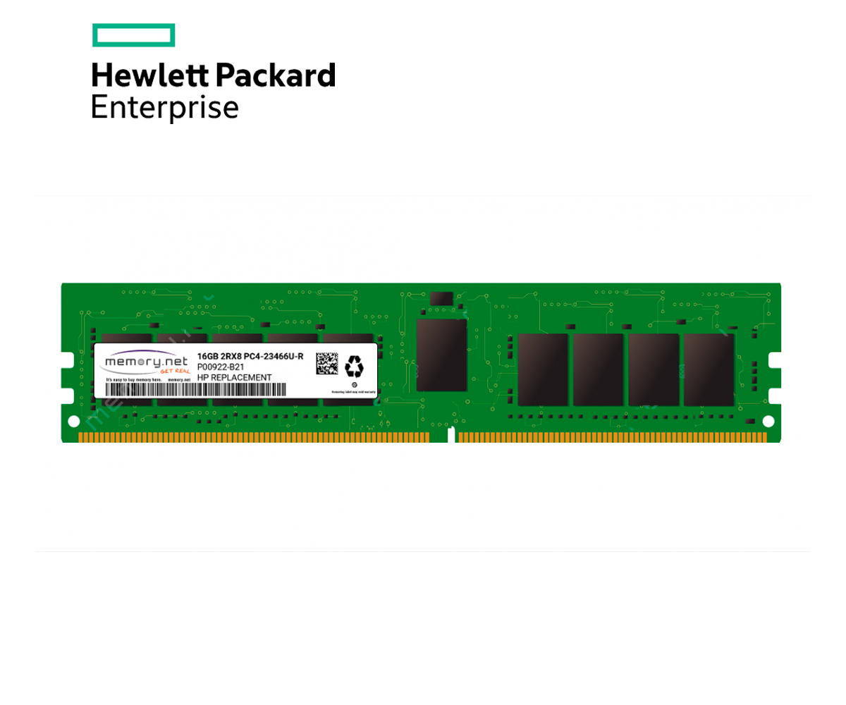 KIT DE MEMORIA HPE 16GB P00922-B21, DUAL RANK X8 DDR4-2933 CAS-21-21-21