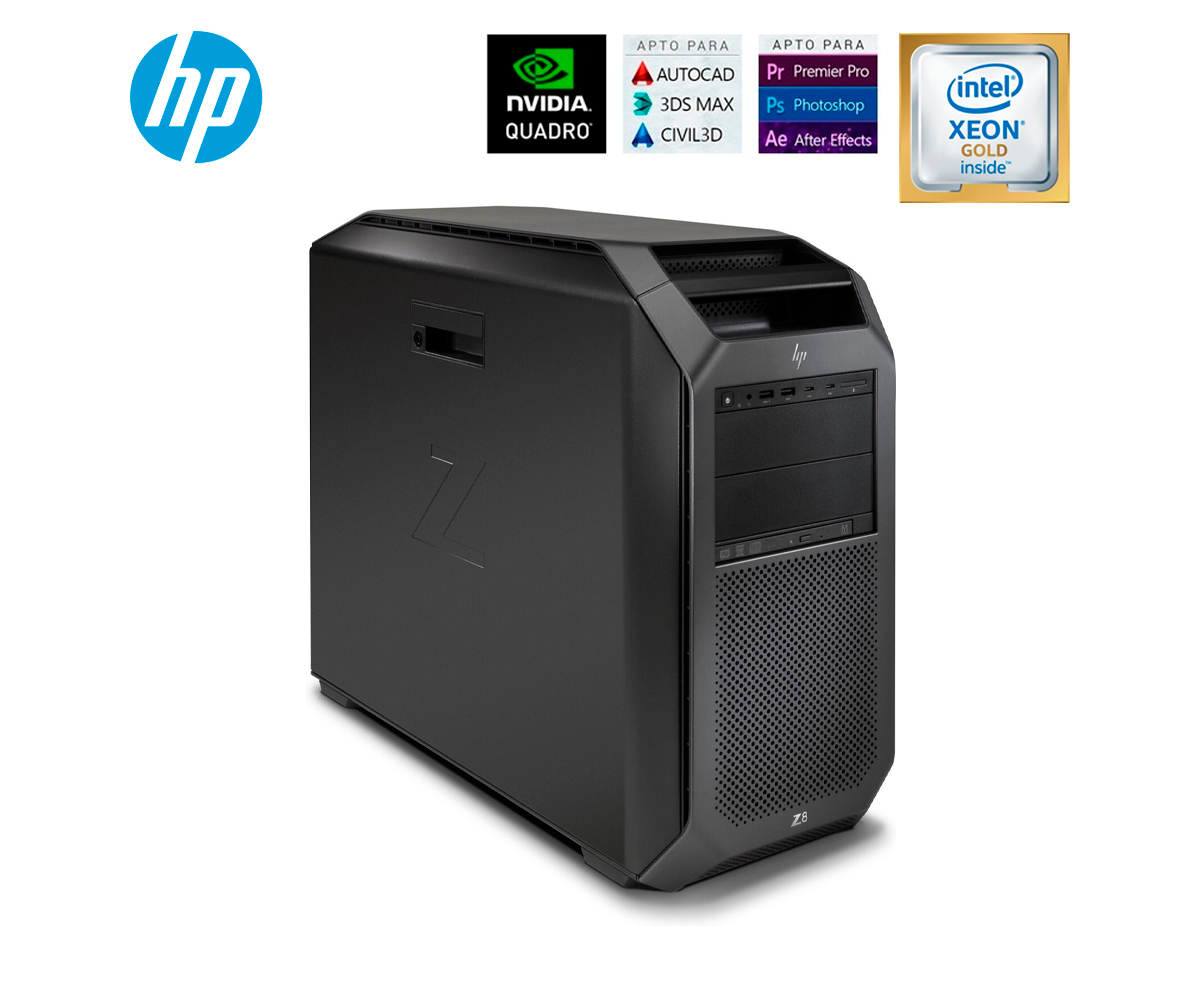 PC WORKSTATION HP Z8 G4, X2 INTEL XEON GOLD 6132 2.6GHZ, RAM 128G, SSD 2TB PCIE, NVIDIA QUADRO ...