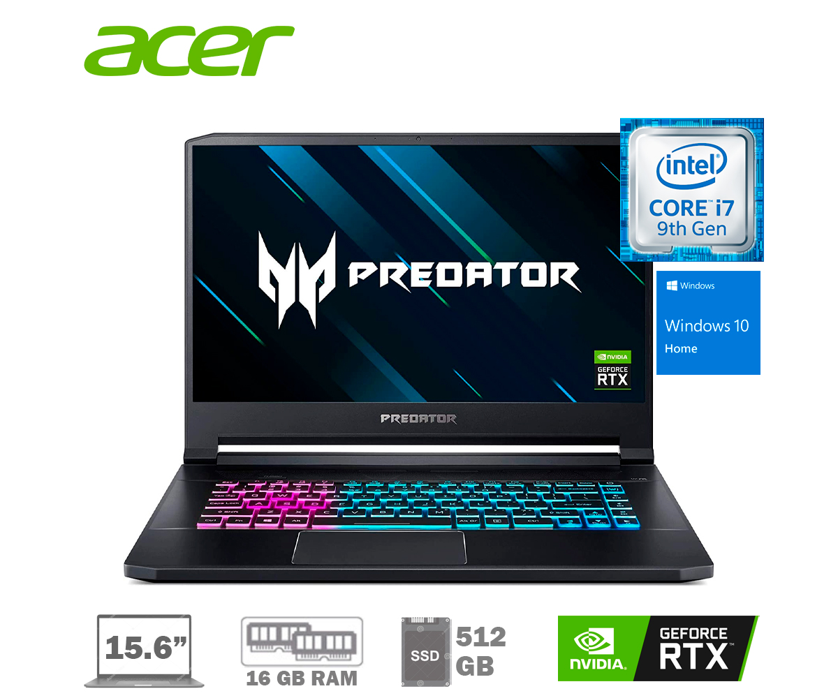 LAPTOP PREDATOR TRITON 500 PT515-51, 15.6" FHD 144HZ, CORE I7-9750H ...
