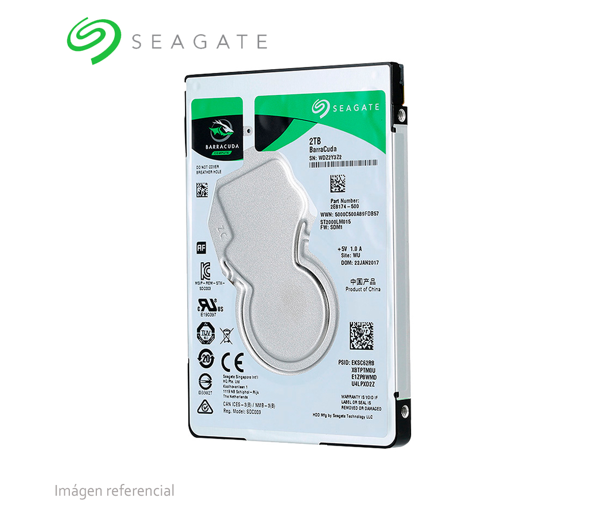 DISCO DURO SEAGATE BARRACUDA (ST2000LM015) 2TB, SATA 6.0 GB/S, 5400 RPM ...