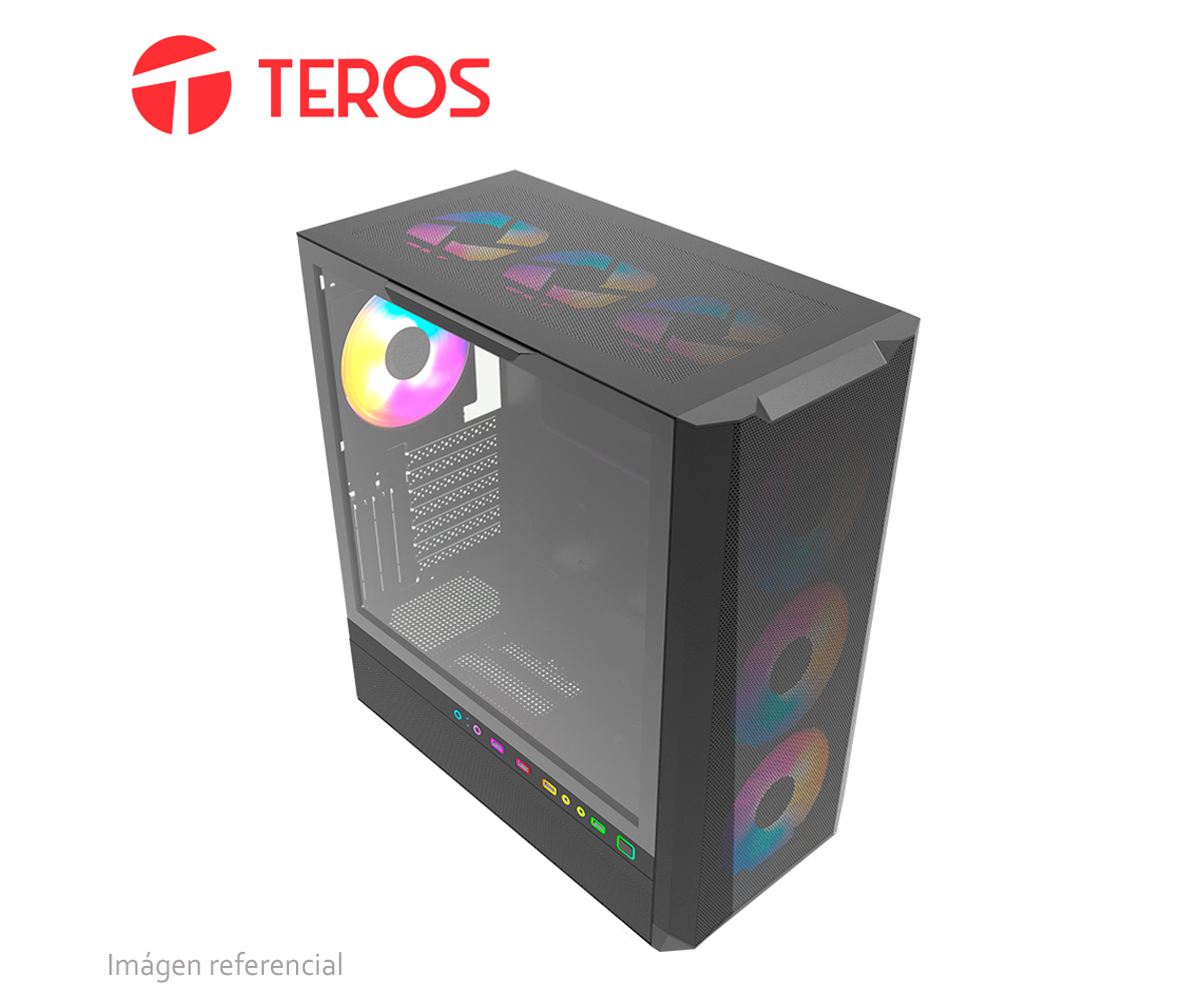 CASE GAMER TEROS MID TOWER, NEGRO, USB 3.0, USB 2.0, AUDIO (TE1160N)