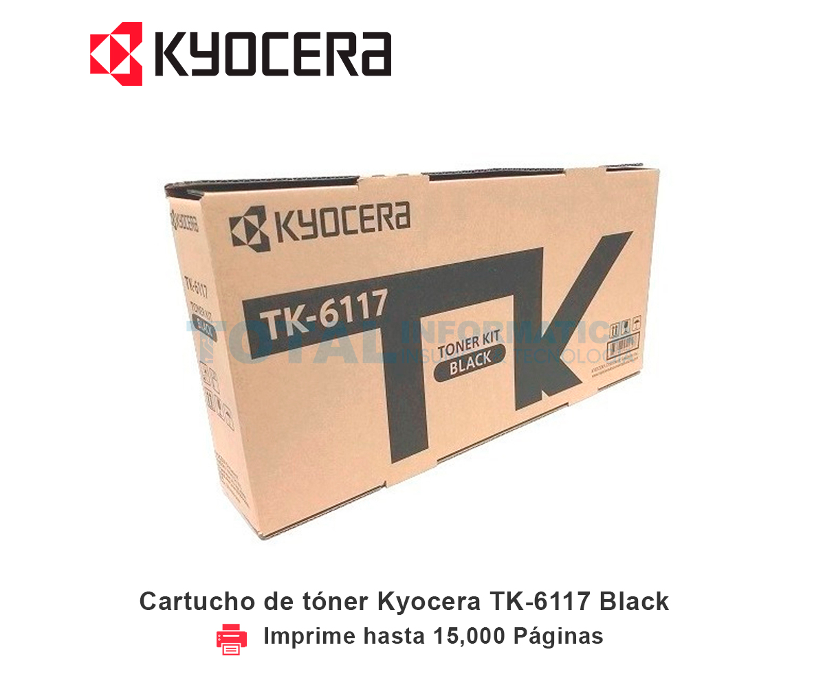 TONER KYOCERA TK-6117 BLACK, ECOSYS, 15000 PAGINAS
