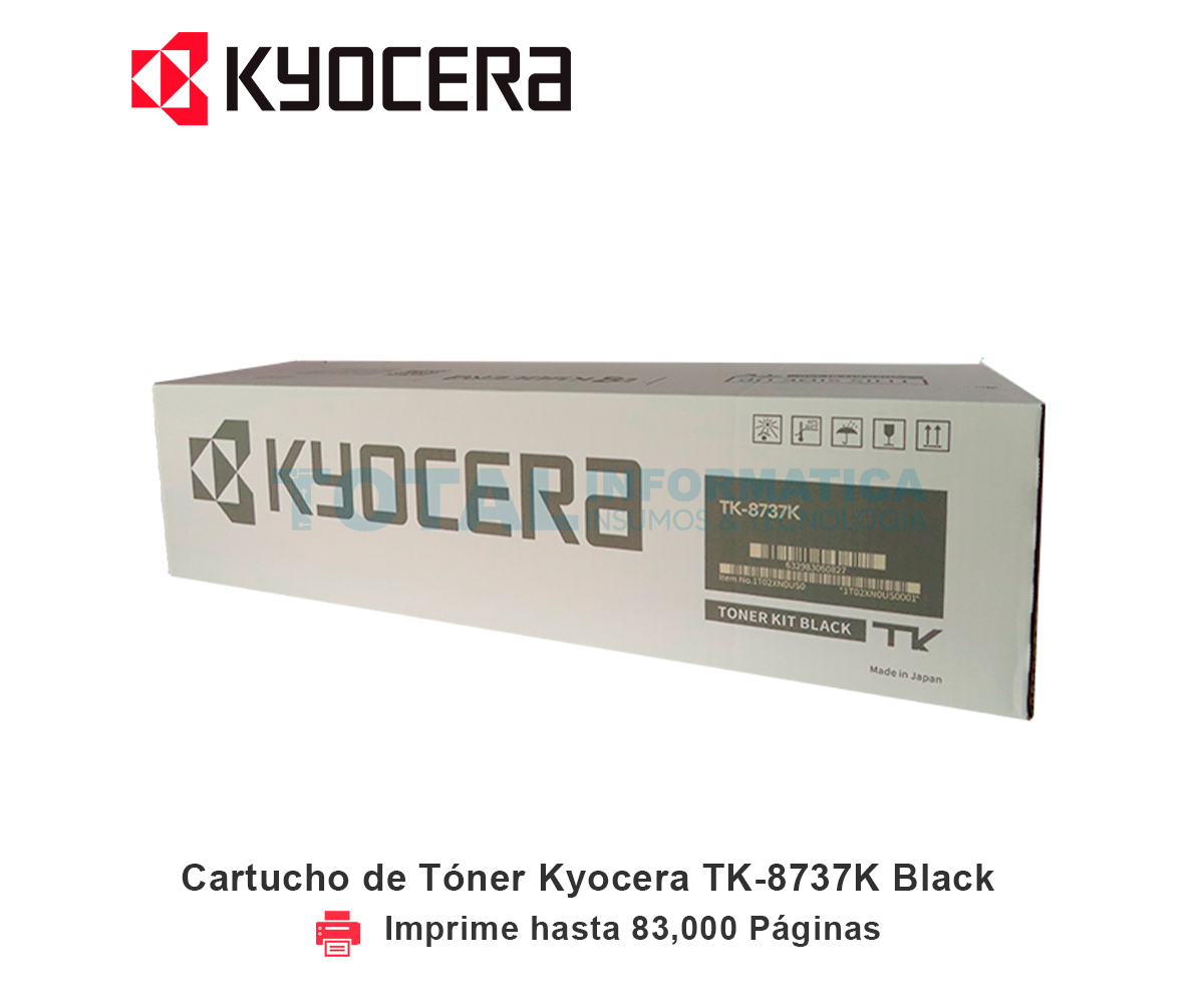 TONER KYOCERA TK-8737K BLACK, TASKALFA, 83000 PÁGINAS