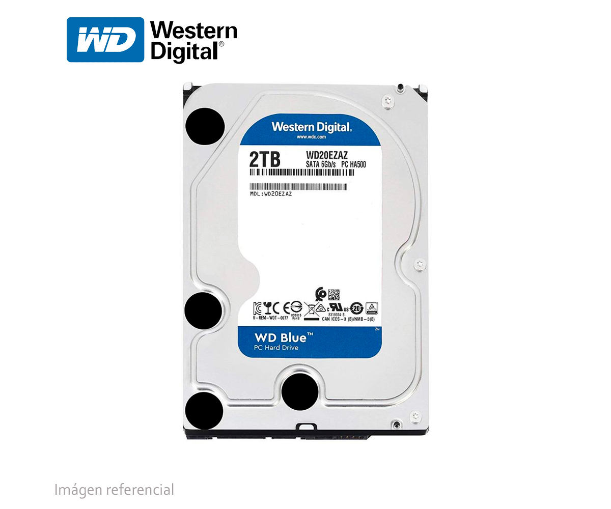 DISCO DUROWD BLUE WD20EZAZ, 2TB, SATA 6.0 GB/S, 256 MB CACHE, 5400 RPM ...
