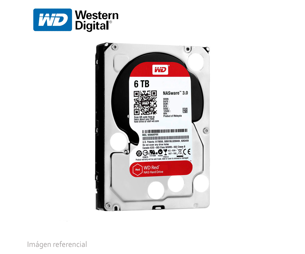 DISCO DURO WESTERN DIGITAL WD60EFAX, 6TB, SATA 6.0 GB/S, 256 MB, 5400 ...