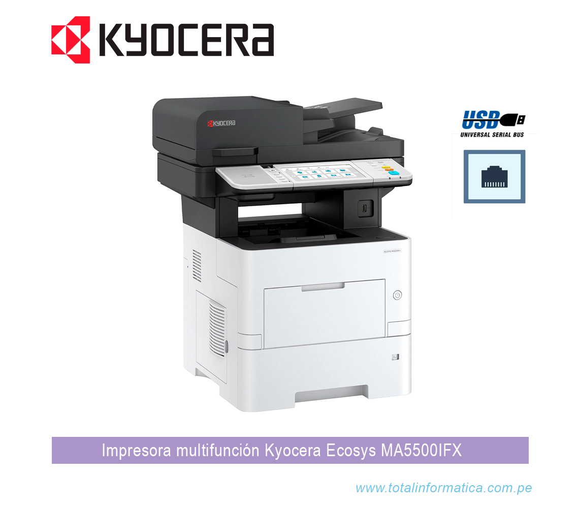 IMPRESORA KYOCERA MA5500IFX ECOSYS LÁSER MONOCROMATICA A4 57PPM