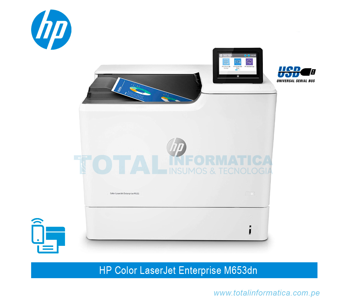 IMPRESORA HP COLOR LASERJET ENTERPRISE M653DN, J8A04A, 60 PPM